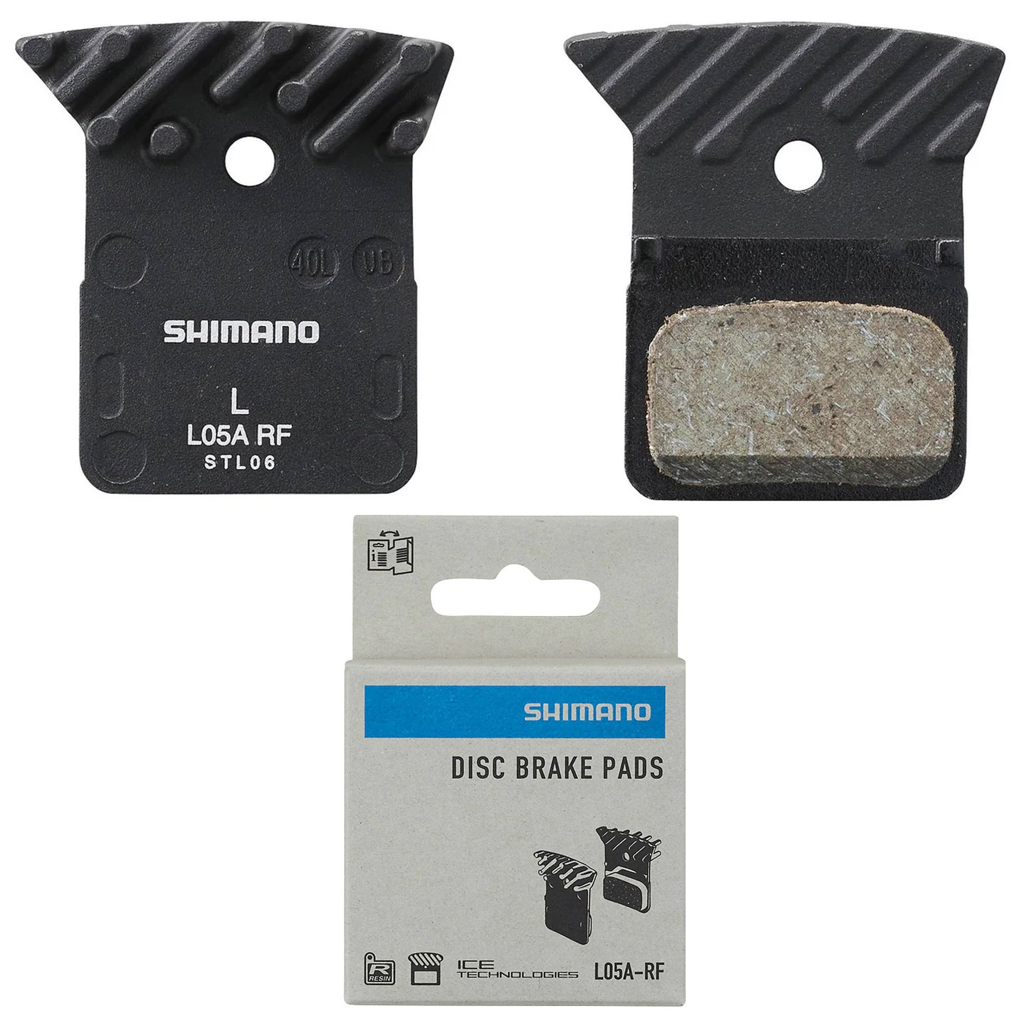 Shimano BR-R9270 Disc Brake Pads Resin L05A-RF with Fins – woolyswheels ...