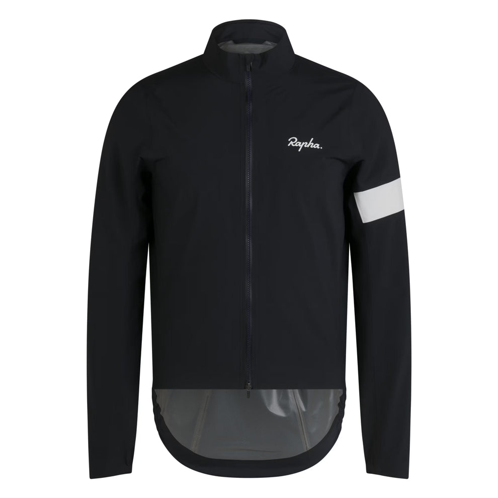 Rapha Men's Core Rain Jacket, Black/White – woolyswheels.com.au