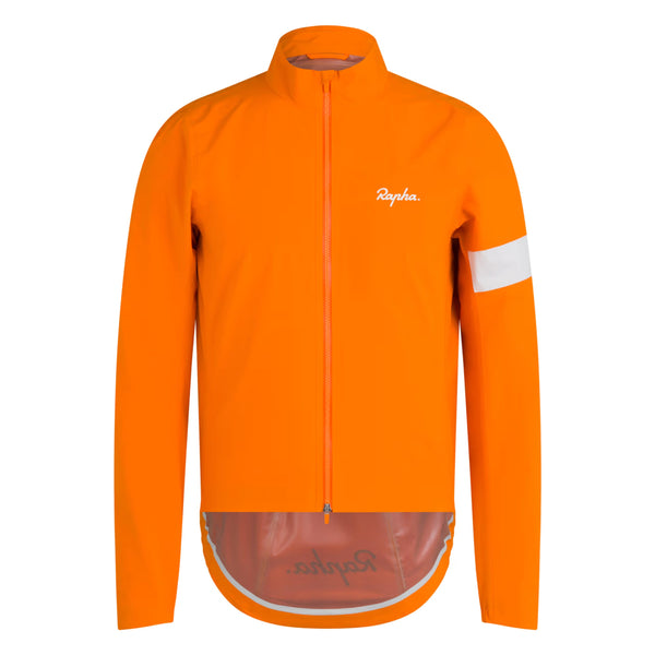 Rapha Men's Core Rain Jacket - Bright Orange – woolyswheels.com.au
