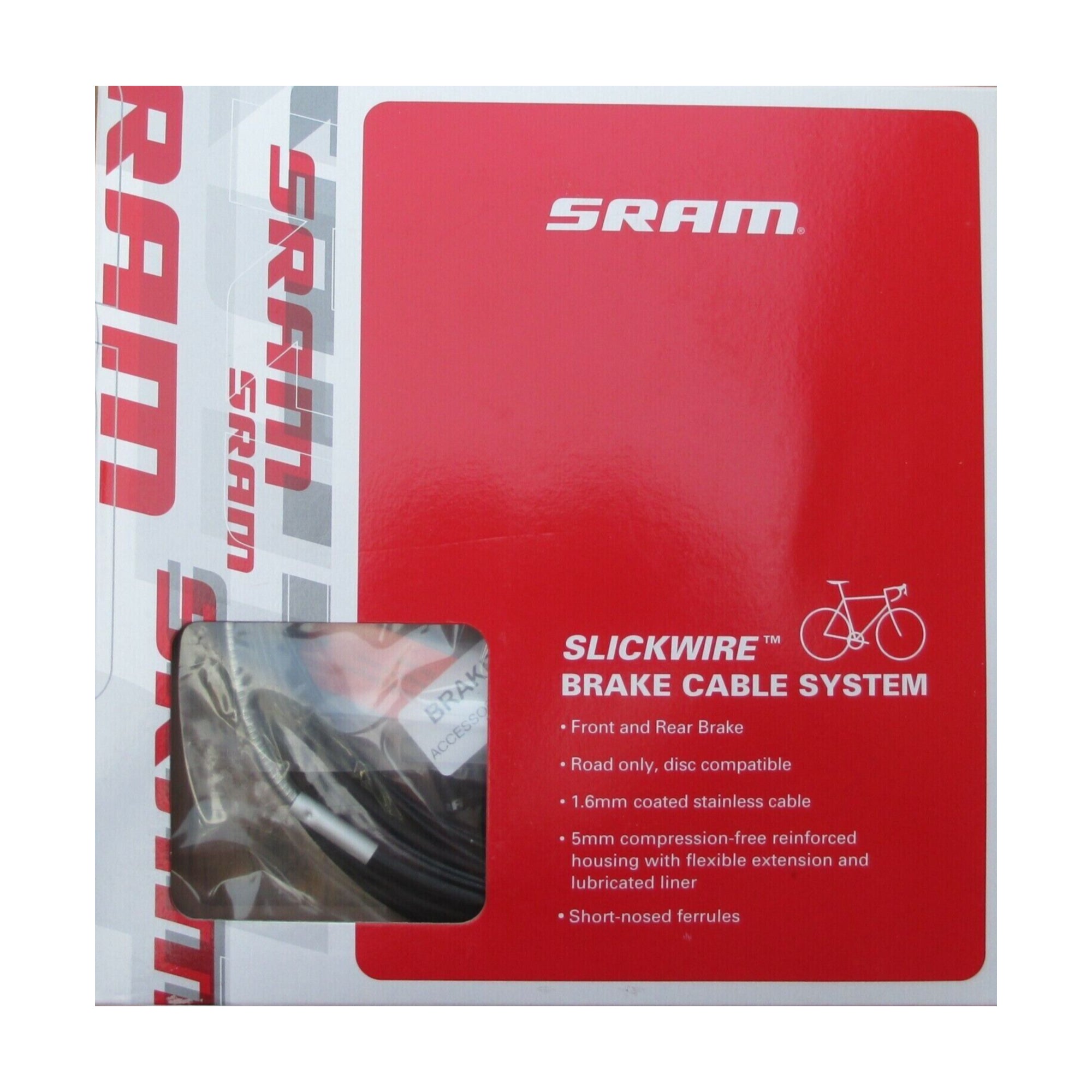 SRAM SlickWire XL Road Disc Brake Cable & Housing Kit 5mm, Black ...